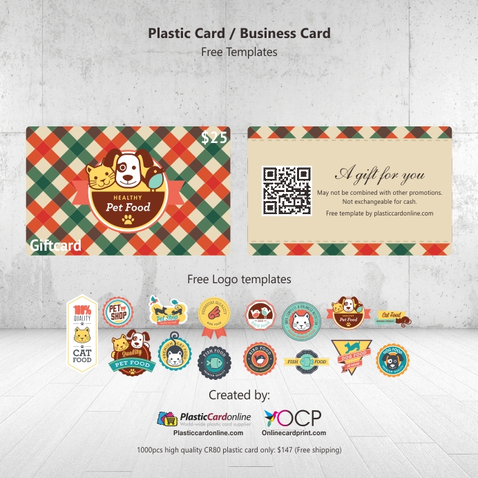 Pet Shop Gift Card Plastic Card Pet Shop Gift Card Plastic Card